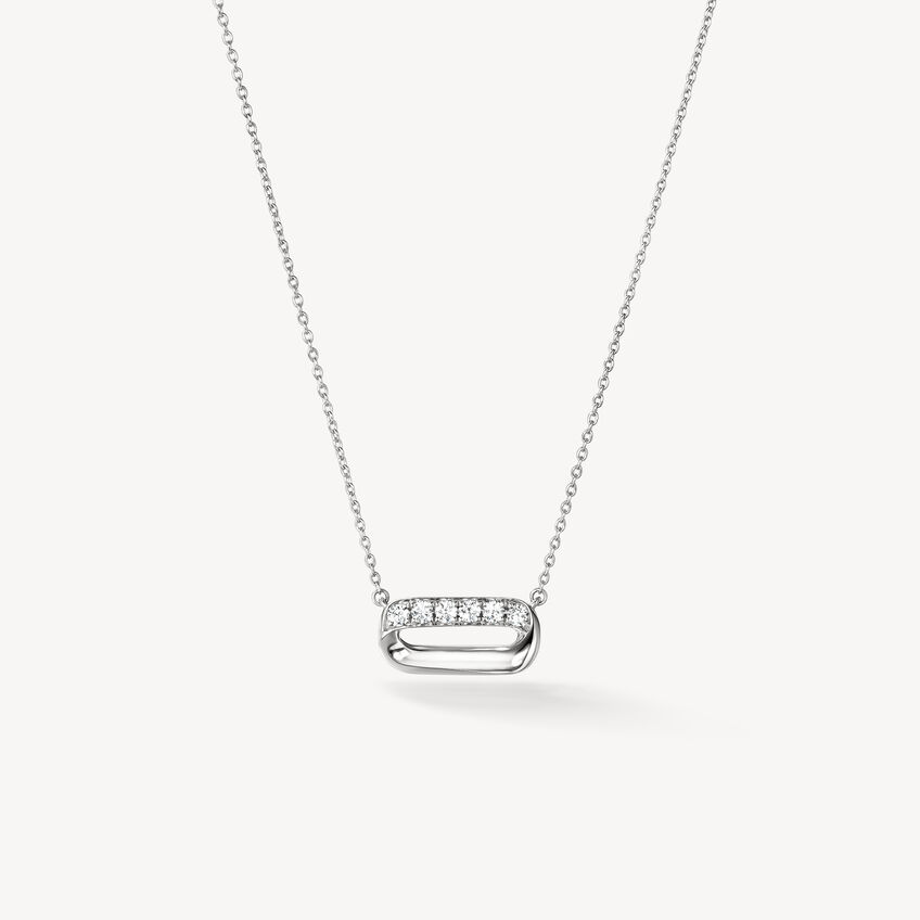 INSIDE/OUT Diamond Mini Link Pendant Necklace | Hearts On Fire